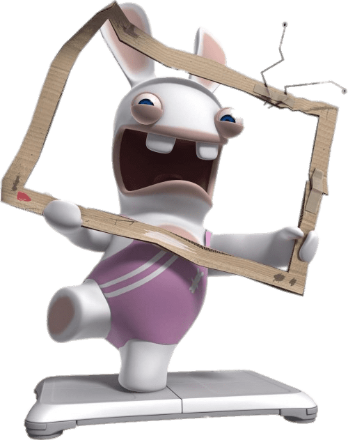 Download - Rayman Raving Rabbids Tv Party (500x631), Png Download
