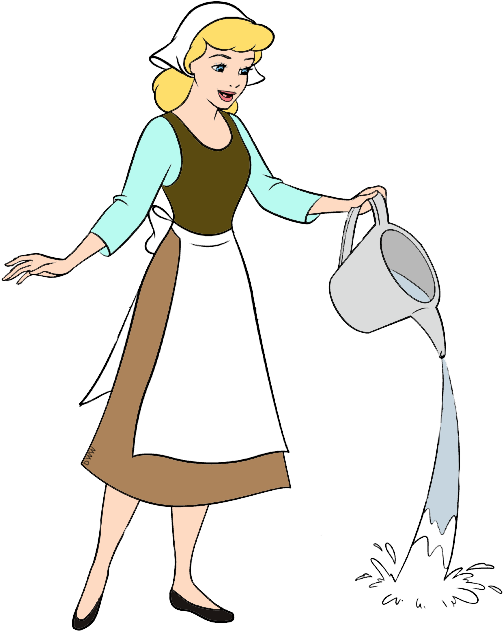Disney Cinderella Png - Cinderella In Rags Cartoon (522x650), Png Download