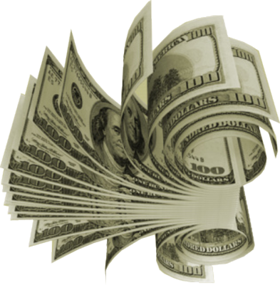 Bankroll Of $100 Bills - Money In The Bank Psd (393x400), Png Download