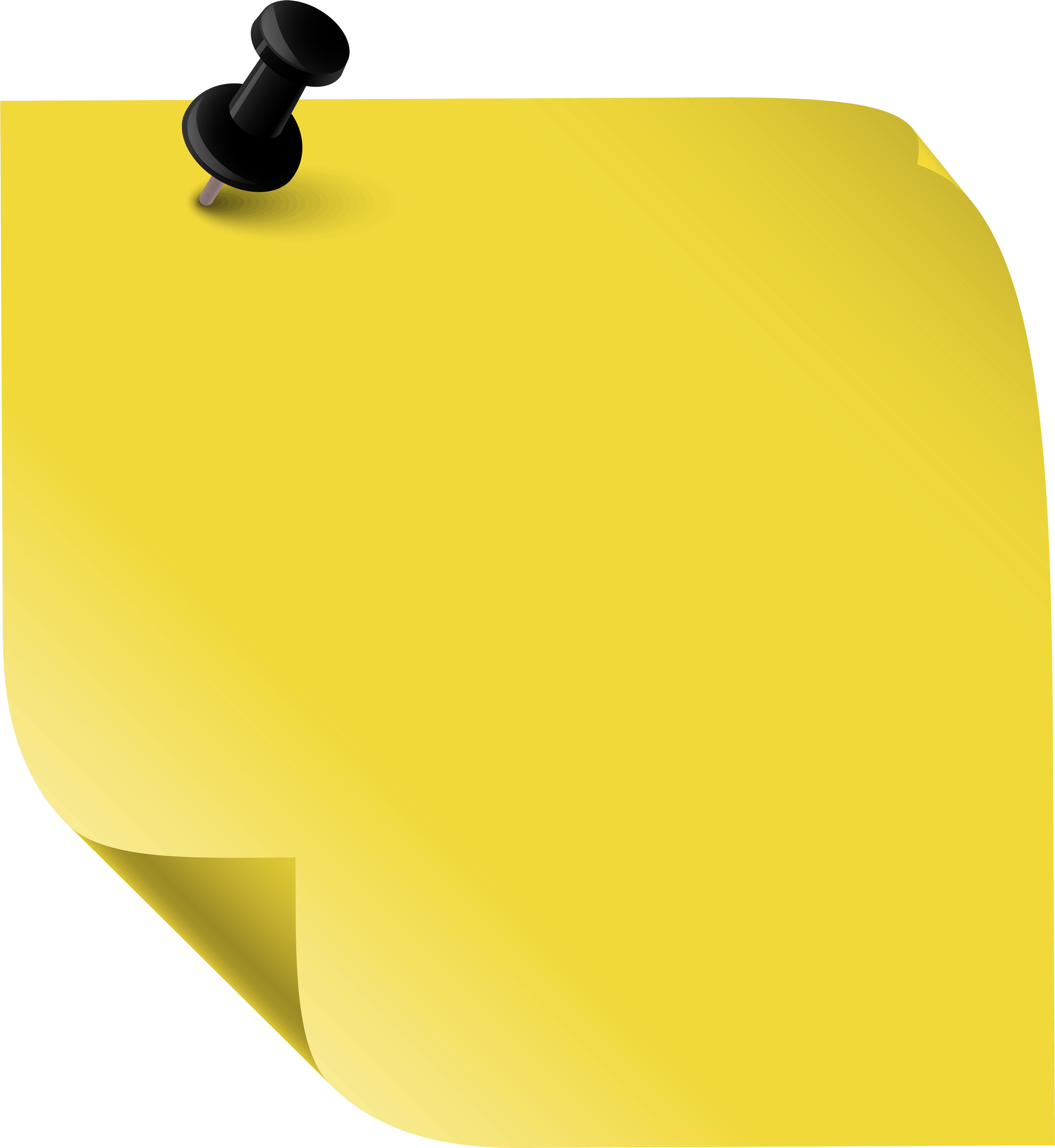 Sticky Note Yellow Png Clipart - Clip Art (5515x6000), Png Download