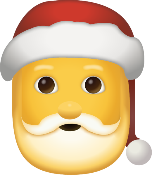 Clipart Santa Emoji Png - Santa Claus Emoji Png (520x599), Png Download