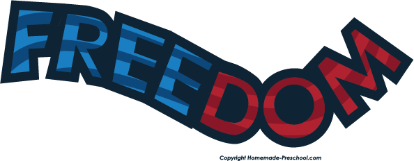 Free Patriotic Clipart - Freedom Clipart Transparent (594x232), Png ...