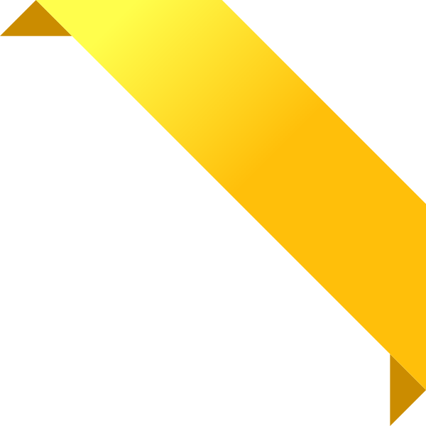 Download Corner Banner Png - Yellow Corner Ribbon Png | Transparent PNG ...