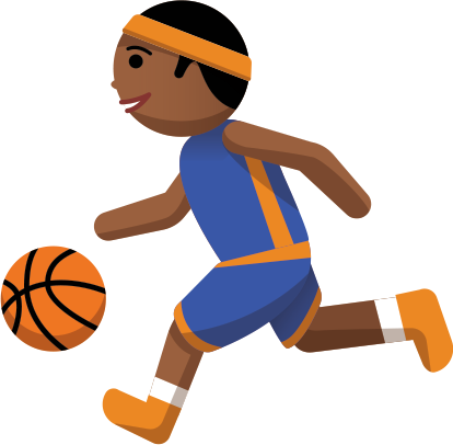 Image For Nba - Cartoon Basketball Player Png (414x406), Png Download