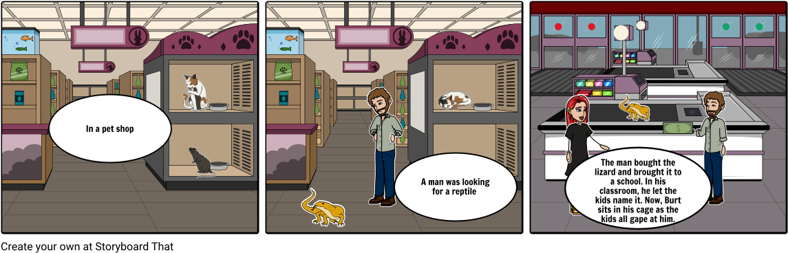 Burt The Lizard - Cartoon (1164x385), Png Download