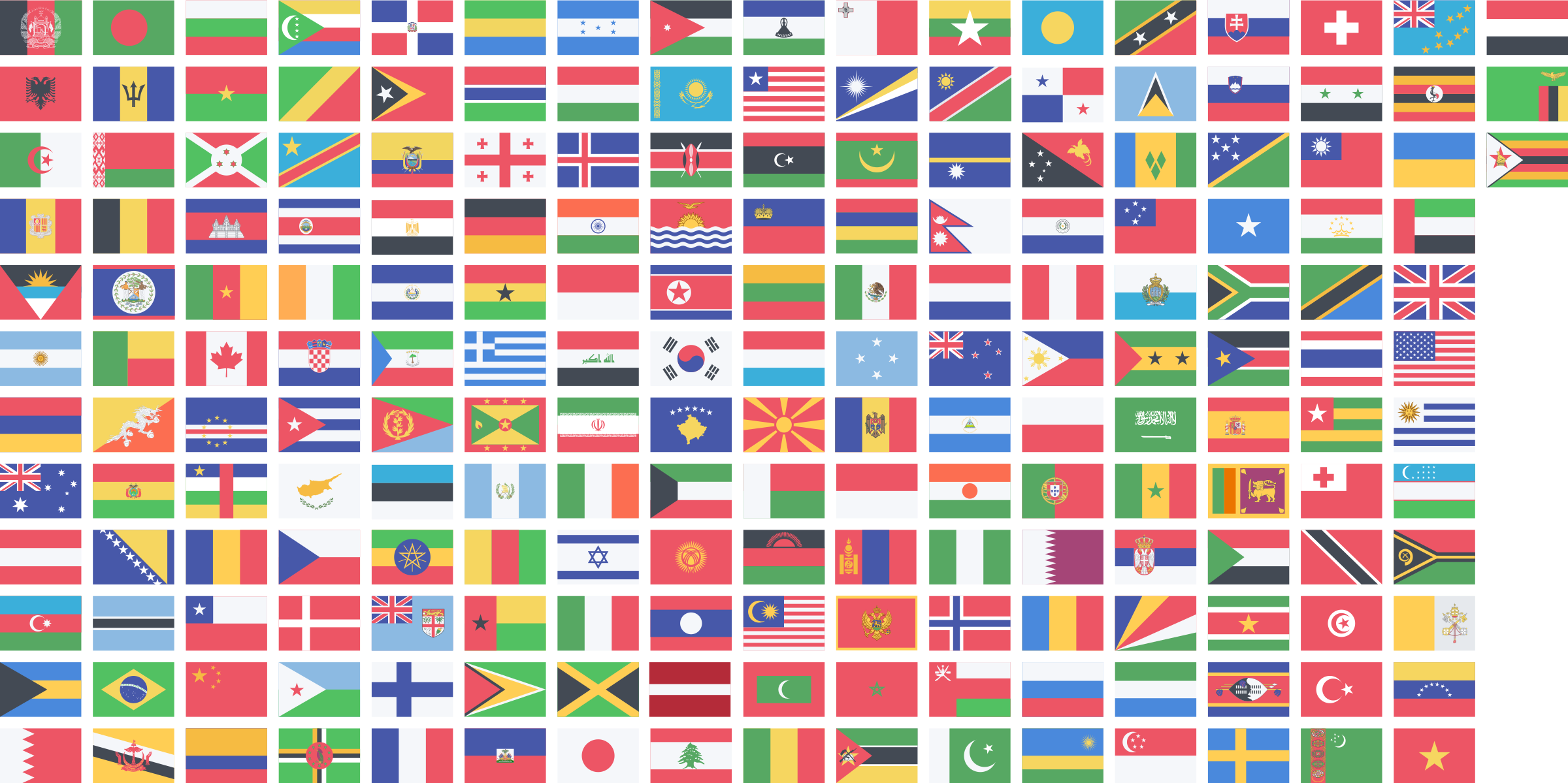 This Free Icons Png Design Of Countries Flags (2400x1199), Png Download