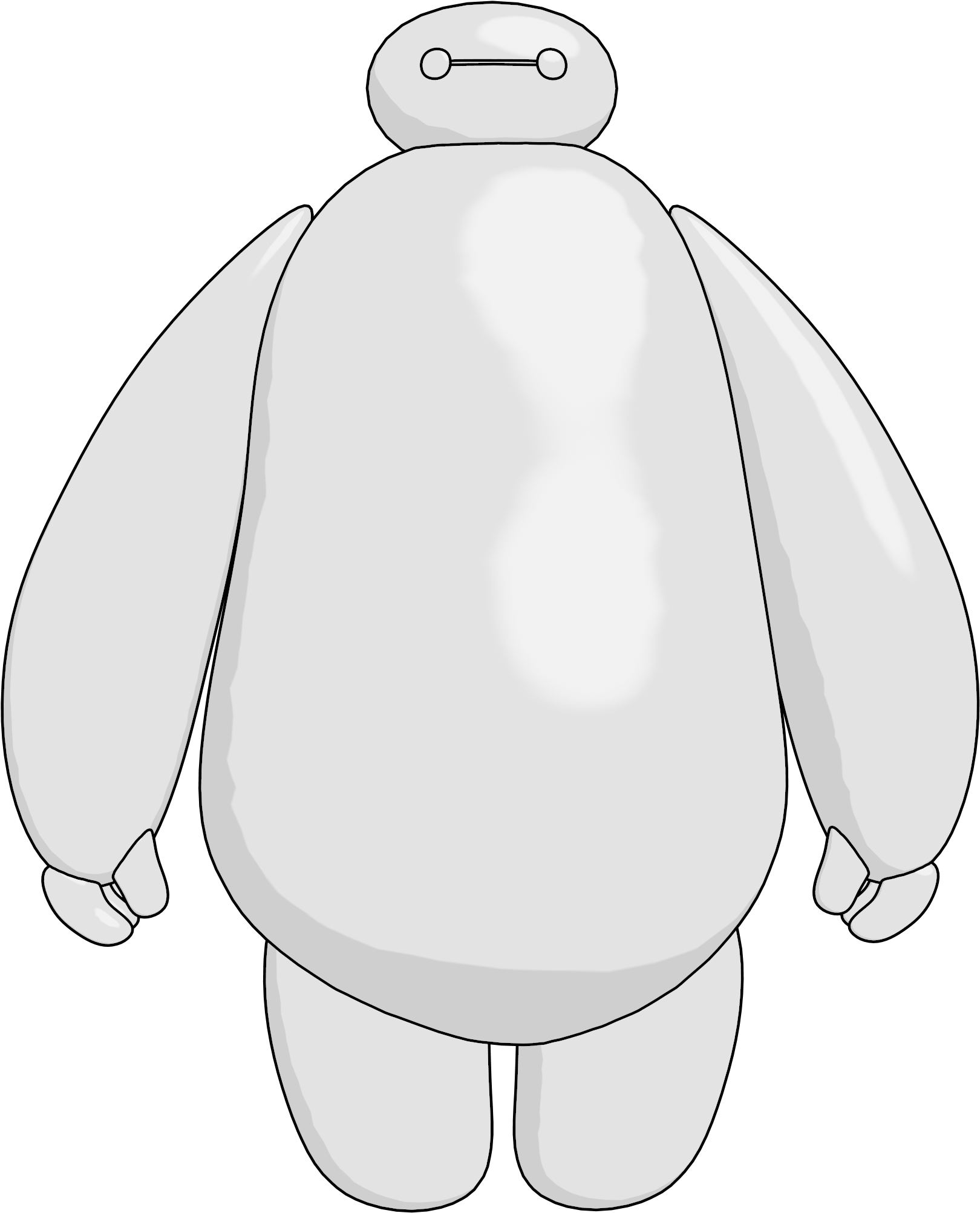 Baymax Clipart Png - Cartoon (1708x2087), Png Download
