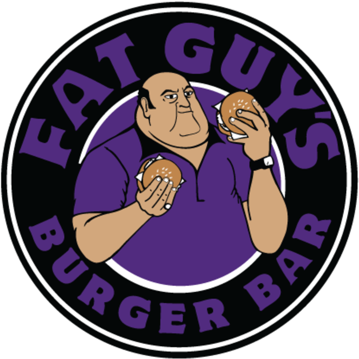 Fat Guy S Burger - Fat Guys Burger Bar Logo (800x800), Png Download