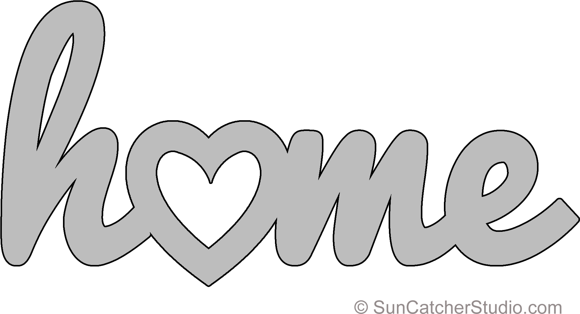 Home Pattern Template Stencil Printable Clip Art Design - Clip Art Word ...