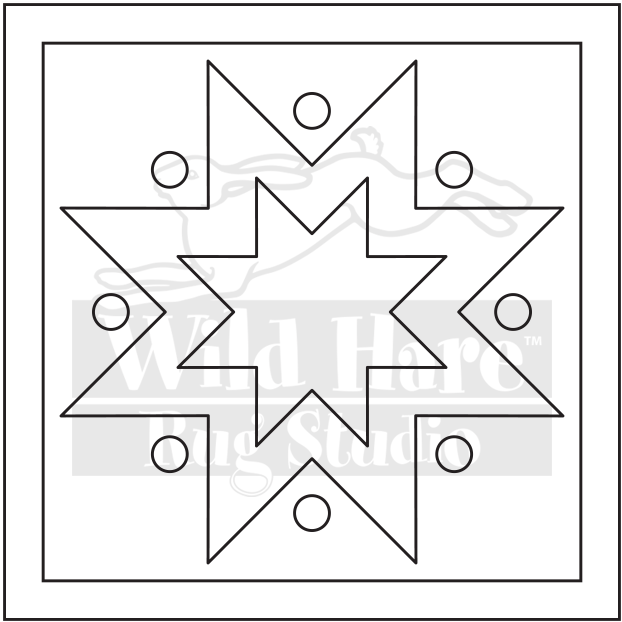 Double Star Rug Pattern - Triangle (1000x677), Png Download