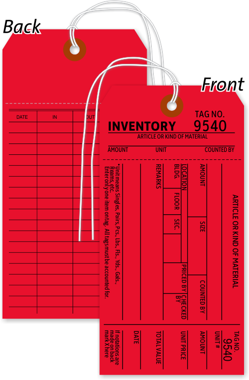 1-part Red Cardstock Tag With String - Red (800x800), Png Download
