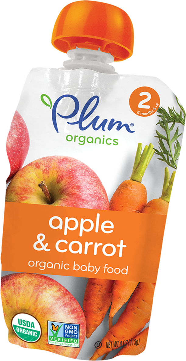 Plum Organics Stage 2 Second Blends Apple & Carrot - Plum Organics Baby ...