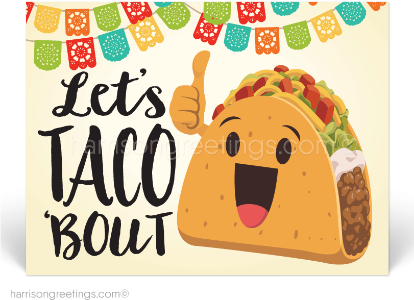 Funny Thank You Postcards For Customers - Lets Taco Bout How Awesome ...