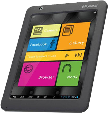 Polaroid A8 Internet Tablet - 8" - Bluetooth - Black (600x600), Png ...