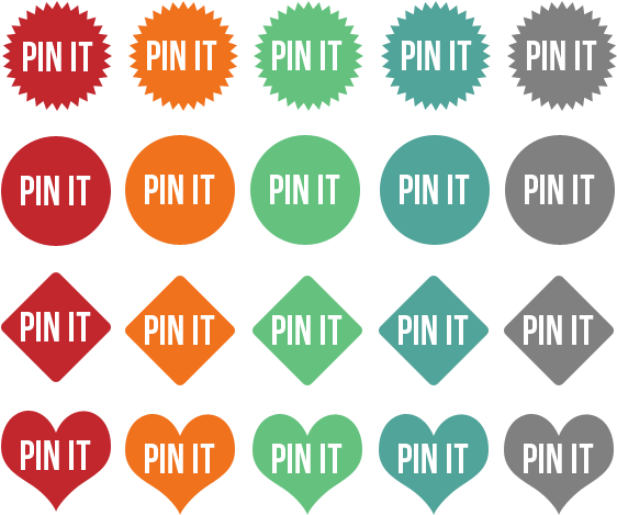How To Add A Custom Pin It Hover Button To Your Blog - Pin It Button Png (600x523), Png Download