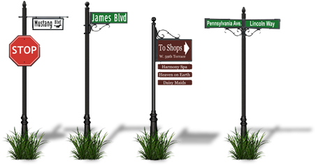 Street Sign - Street Name Signs Png (597x267), Png Download