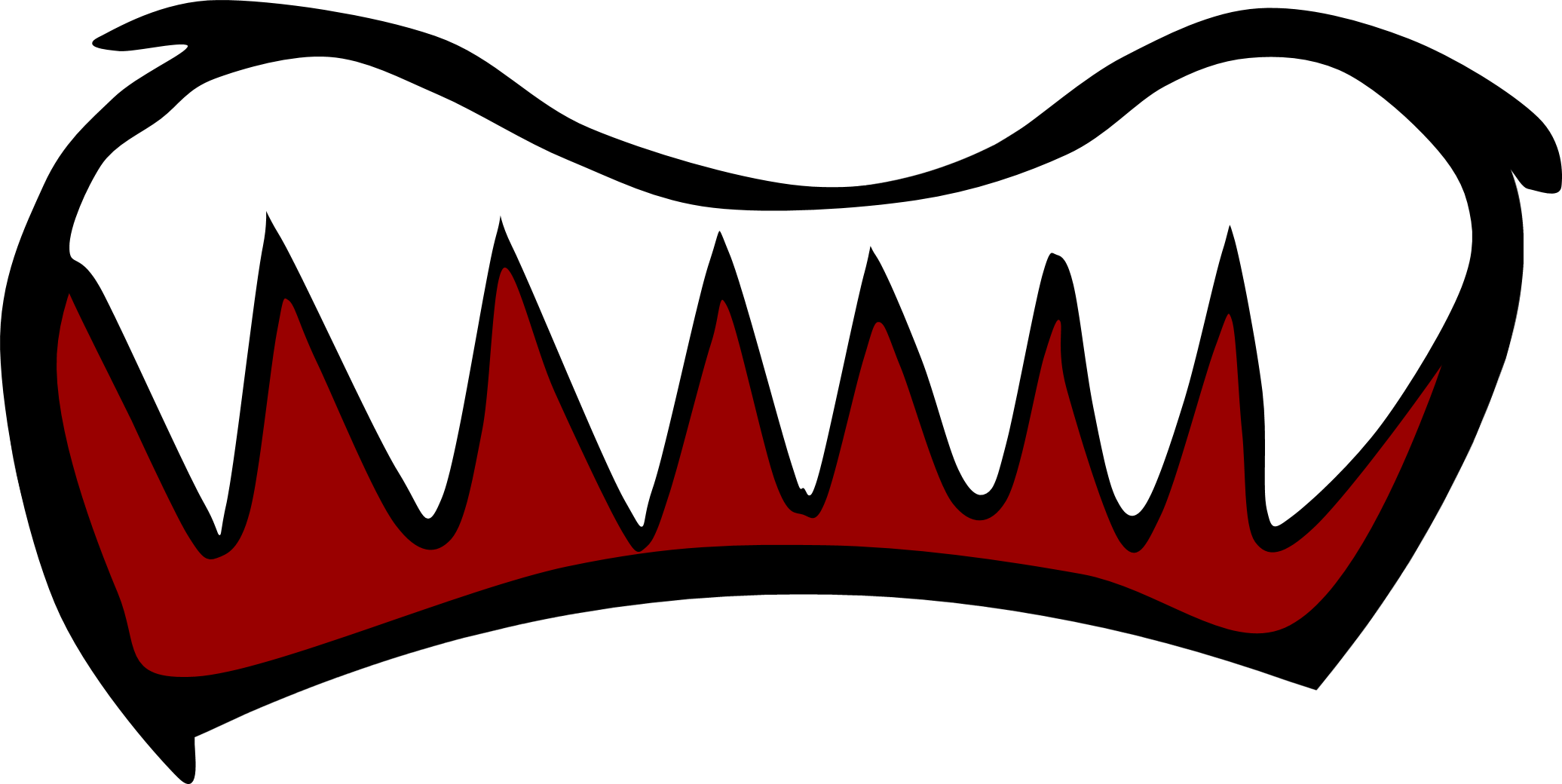 New Scared Mouth - Scary Mouth Png (2072x1040), Png Download
