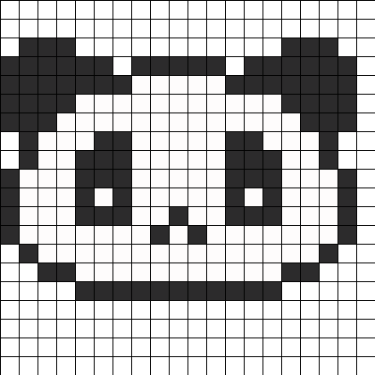 Panda Face Perler Bead Pattern / Bead Sprite - Panda Head Pixel Art ...