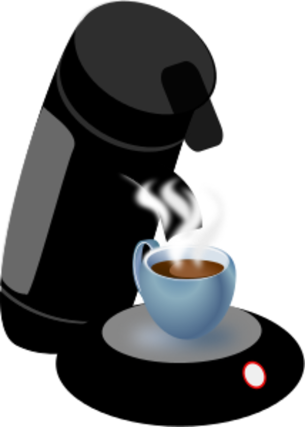 Vector Clip Art - Coffee Machine Animated (600x841), Png Download
