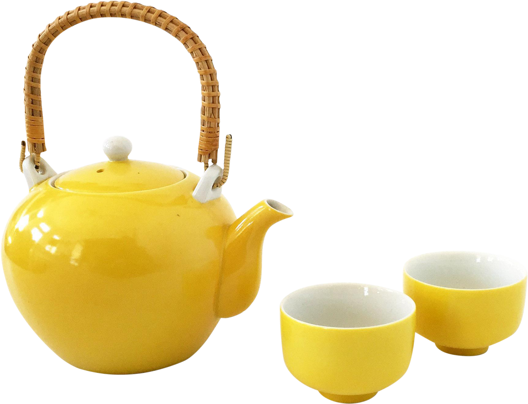 Transparent Tea Yellow - Yellow Tea Set (1918x1469), Png Download