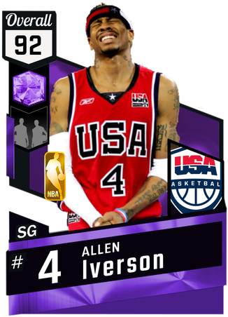 Allen Iverson 2000 Olympics - Nba 2k18 Gilbert Arenas (325x475), Png ...