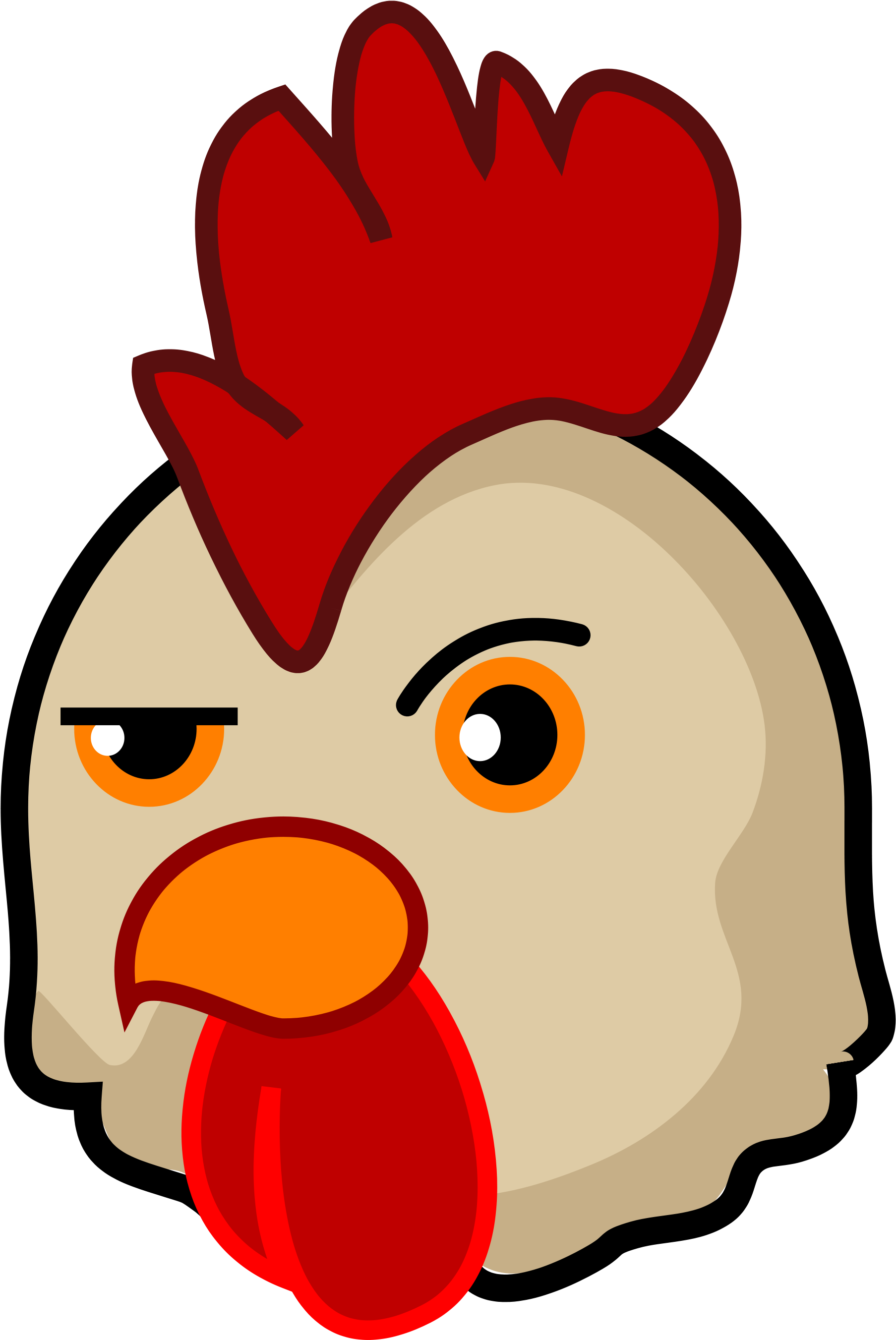 Download Open - Chicken Head Cartoon Png | Transparent PNG Download ...