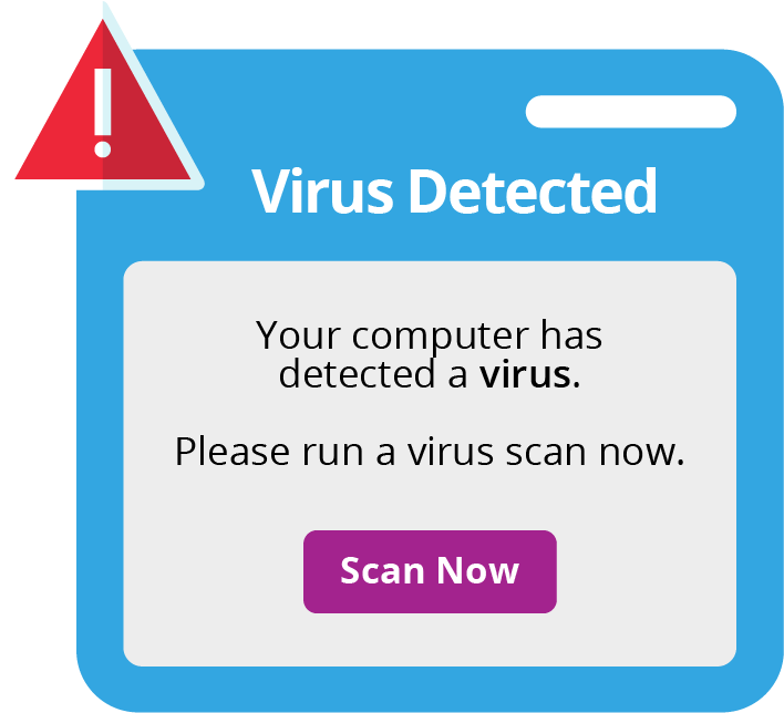Pop Up Window Showing A Virus Has Been Detected - Window (1101x801 ...