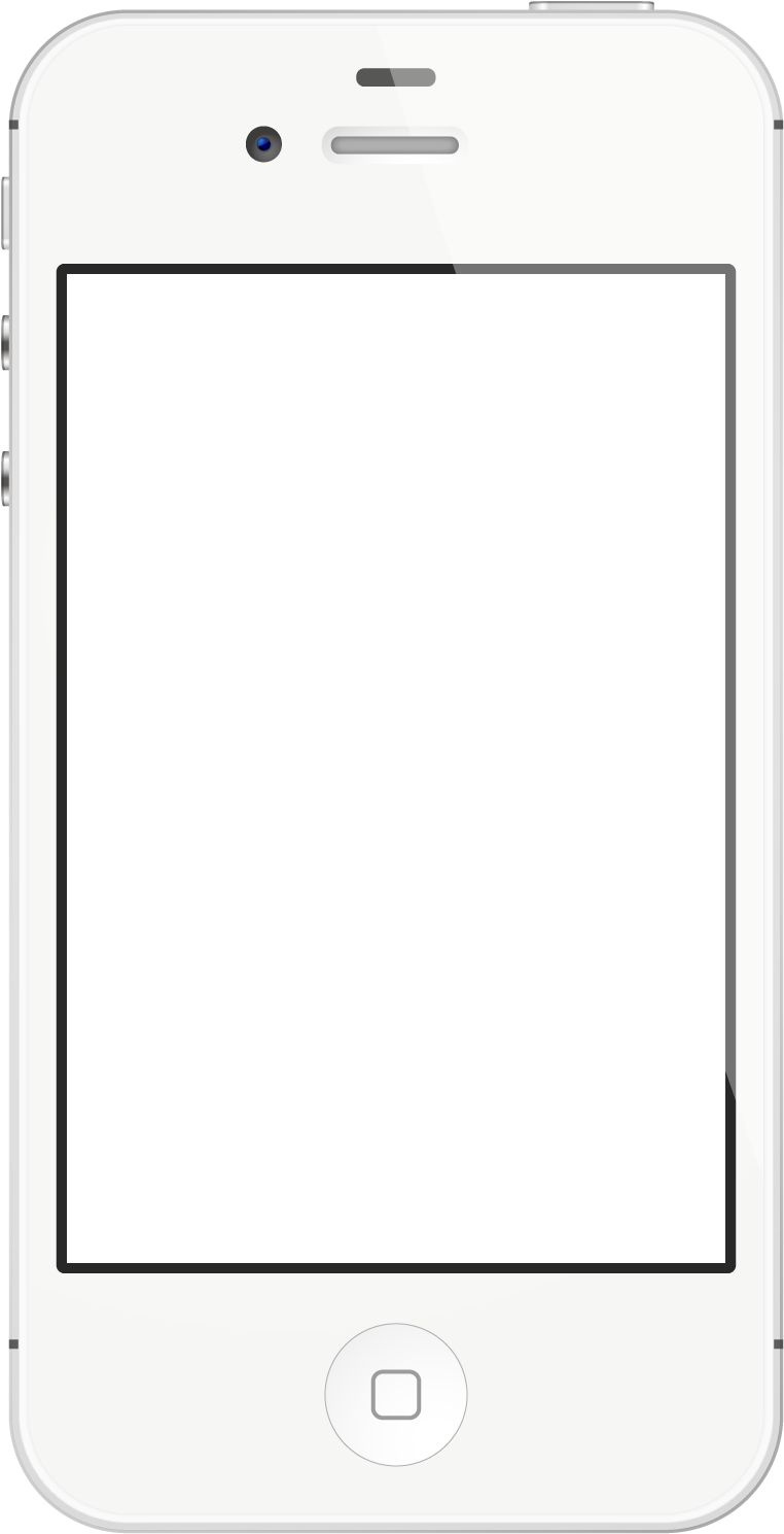 Iphone 4s Template - White Iphone 4 Template (900x1600), Png Download