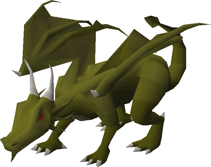 Green Dragon - Osrs Dragon (687x542), Png Download