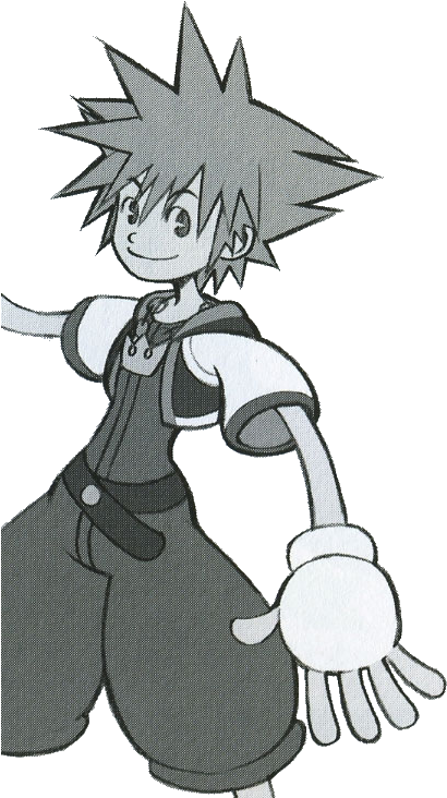 Sora Retro - Sora Kingdom Hearts Concept Art (417x735), Png Download