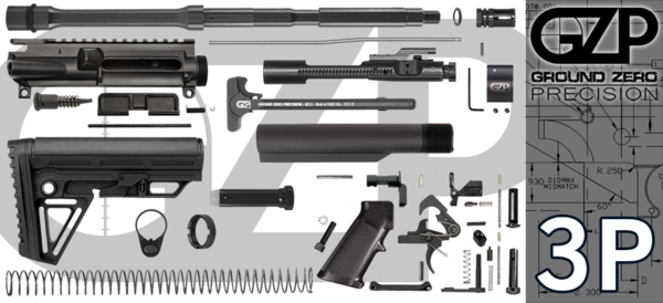 223 / - A2 Skeleton Stock Kit (600x274), Png Download