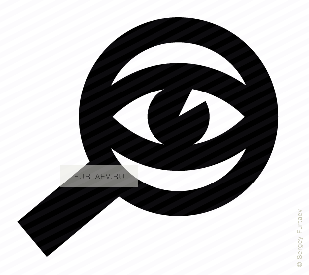 Vector Icon Of Eye Looking Through Magnifying Glass - Magnifying Glass ...