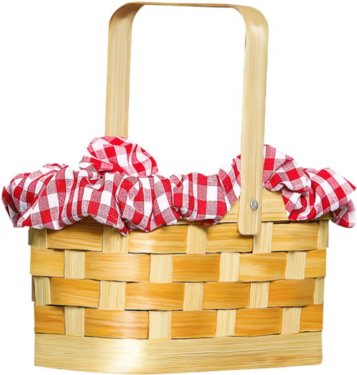 Visit - Little Red Riding Hood Basket Cartoon (600x635), Png Download