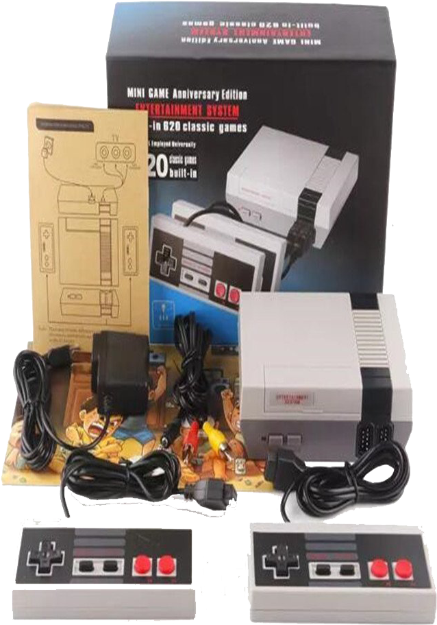 Retro 8 Bit Mini Tv Console, 620 Games Built In, Dual - Video Game ...