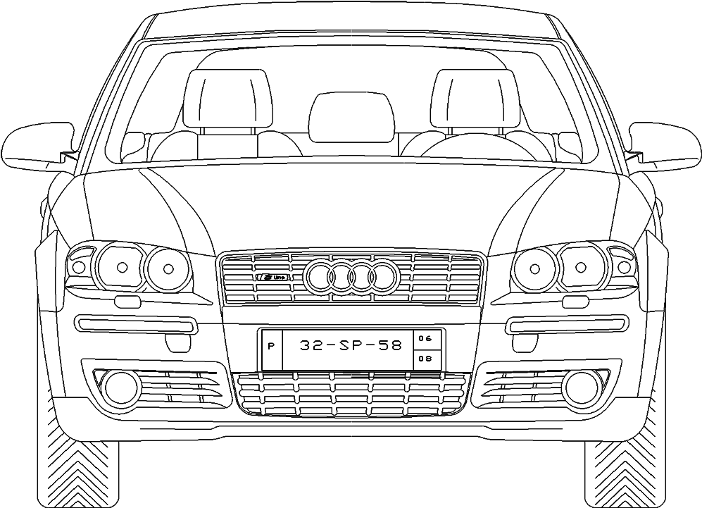 Cad And Bim Object - Audi (1000x1000), Png Download