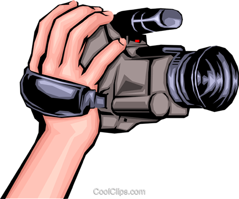 Hand Holding Camcorder Royalty Free Vector Clip Art - Hand Holding ...