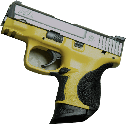 Web Yellow Handgun - Firearm (762x769), Png Download