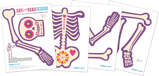 Download Including Pin The Bone On The Skeleton, Skull Printables - Day ...
