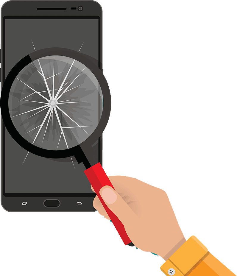 Damaged-phone - Mobile Phone (796x927), Png Download