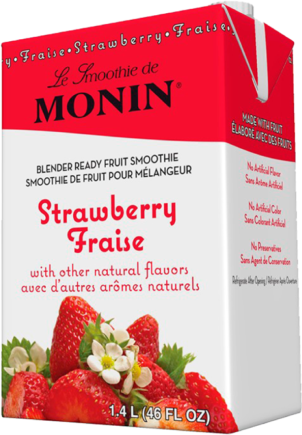 Bebidas - Monin Strawberry Real Fruit Smoothie Mix 46oz (715x900), Png ...