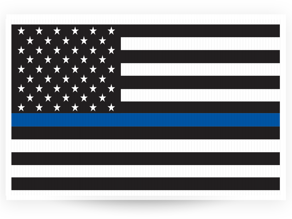 Thin Blue Line - American Flag (1200x1200), Png Download