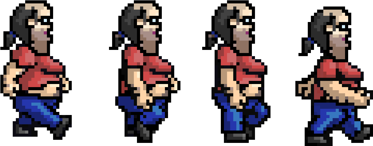 Download Game Walk Cycle - Pixel Character Walk Cycle | Transparent PNG ...
