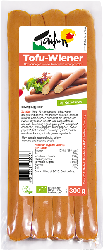 Tofu-wiener - Taifun Wiener (749x980), Png Download