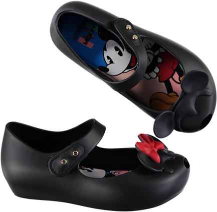 Picture Of Mini Ultragirl Minnie & Mickey Mouse 'ears' - Slip-on Shoe ...