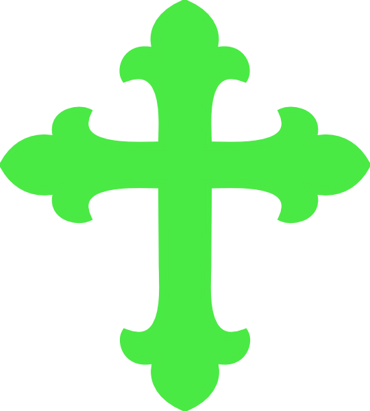 Download Bright Green Cross Clip Art - Fancy Cross | Transparent PNG ...