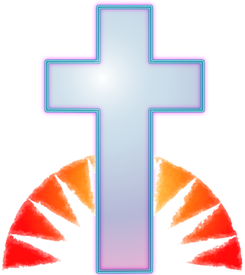 Cross Sun Cliparts - Cross With Sun Clipart (356x400), Png Download