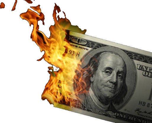 Download Burning Money Png - 100 Dollar Bill Burning | Transparent PNG ...