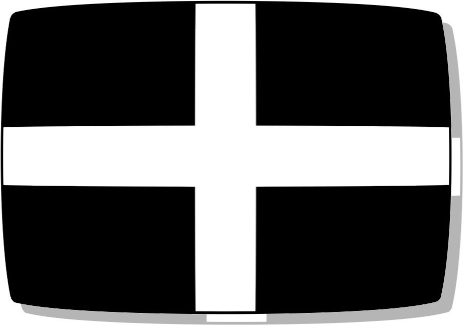 Baner Kernow - Cross (942x663), Png Download