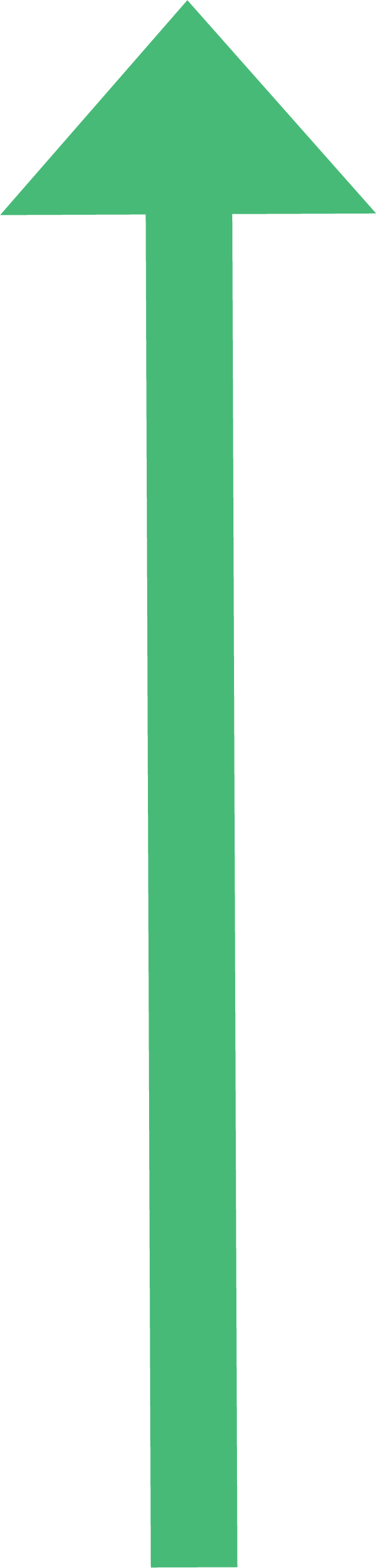 Green Arrow - Thin Green Arrow Transparent (633x2643), Png Download