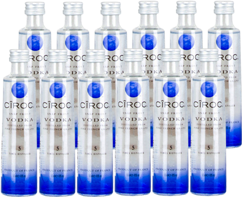 Ciroc Ultra Premium French Vodka 5cl Miniature 40% - Glass Bottle ...